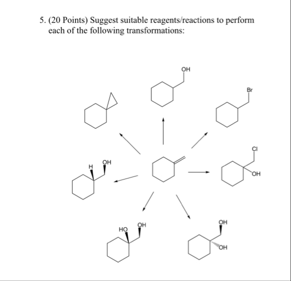 (20 ﻿Points) ﻿Suggest suitable reagents/reactions to | Chegg.com