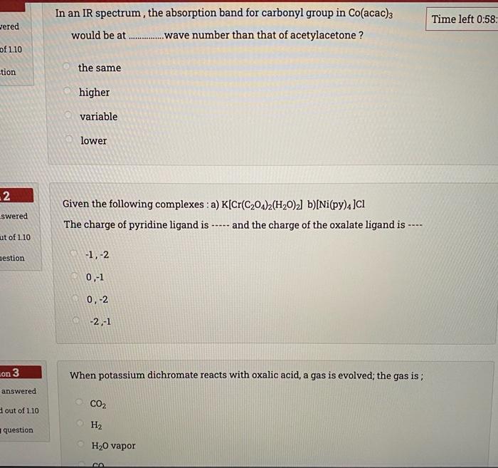 Solved In an IR spectrum , the absorption band for carbonyl | Chegg.com