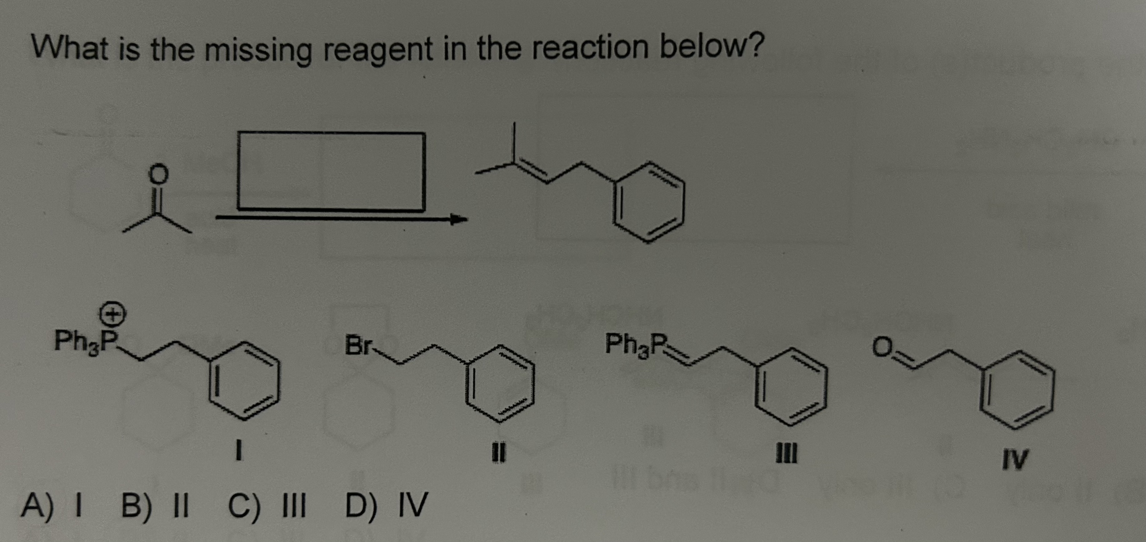 Solved What is the missing reagent in the reaction below? | Chegg.com