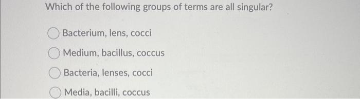 Solved Which of the following groups of terms are all | Chegg.com