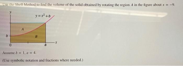 Solved Use the Shell Method to find the volume of the solid | Chegg.com