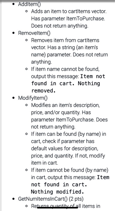 Show me the Online Shooping Cart program in C++ that | Chegg.com