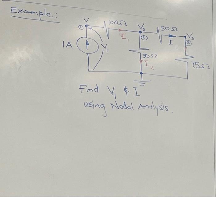 Solved Example: Tina V1&I using Nodal Analysis. | Chegg.com