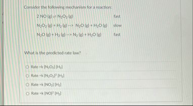 Solved Consider the following mechanism for a | Chegg.com
