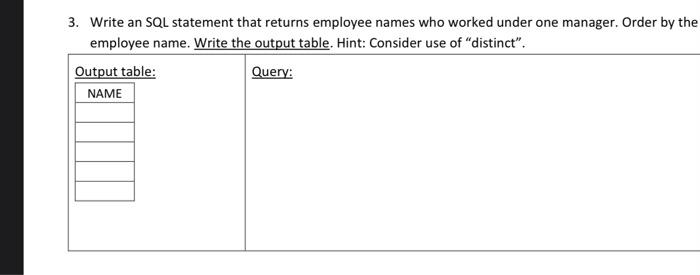 Solved Assume that a business has two tables EMP_TB and | Chegg.com