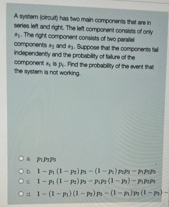 Solved A system (circuit) ﻿has two main components that are | Chegg.com