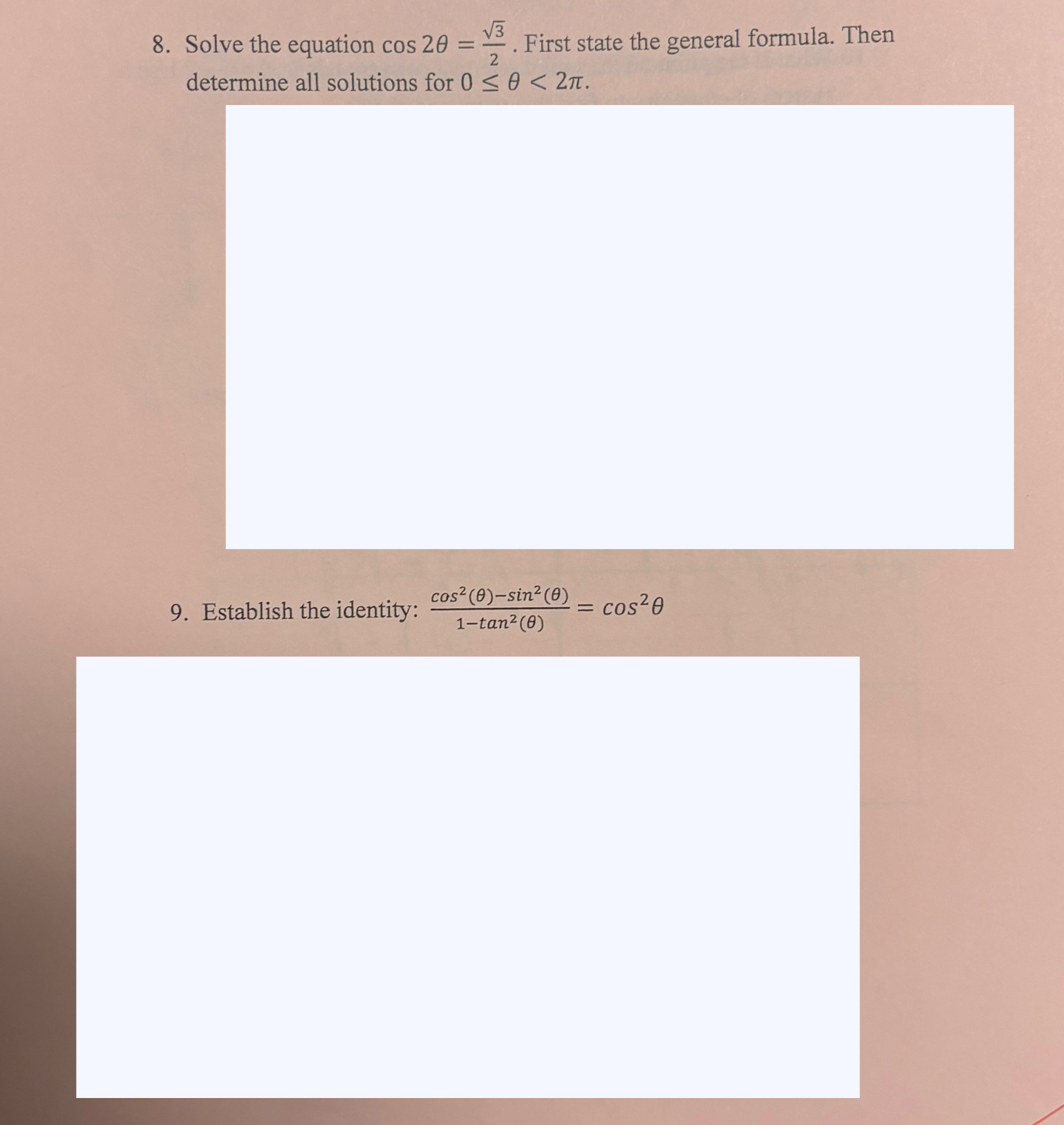 Solved Short Answer Section: For the problems in this | Chegg.com