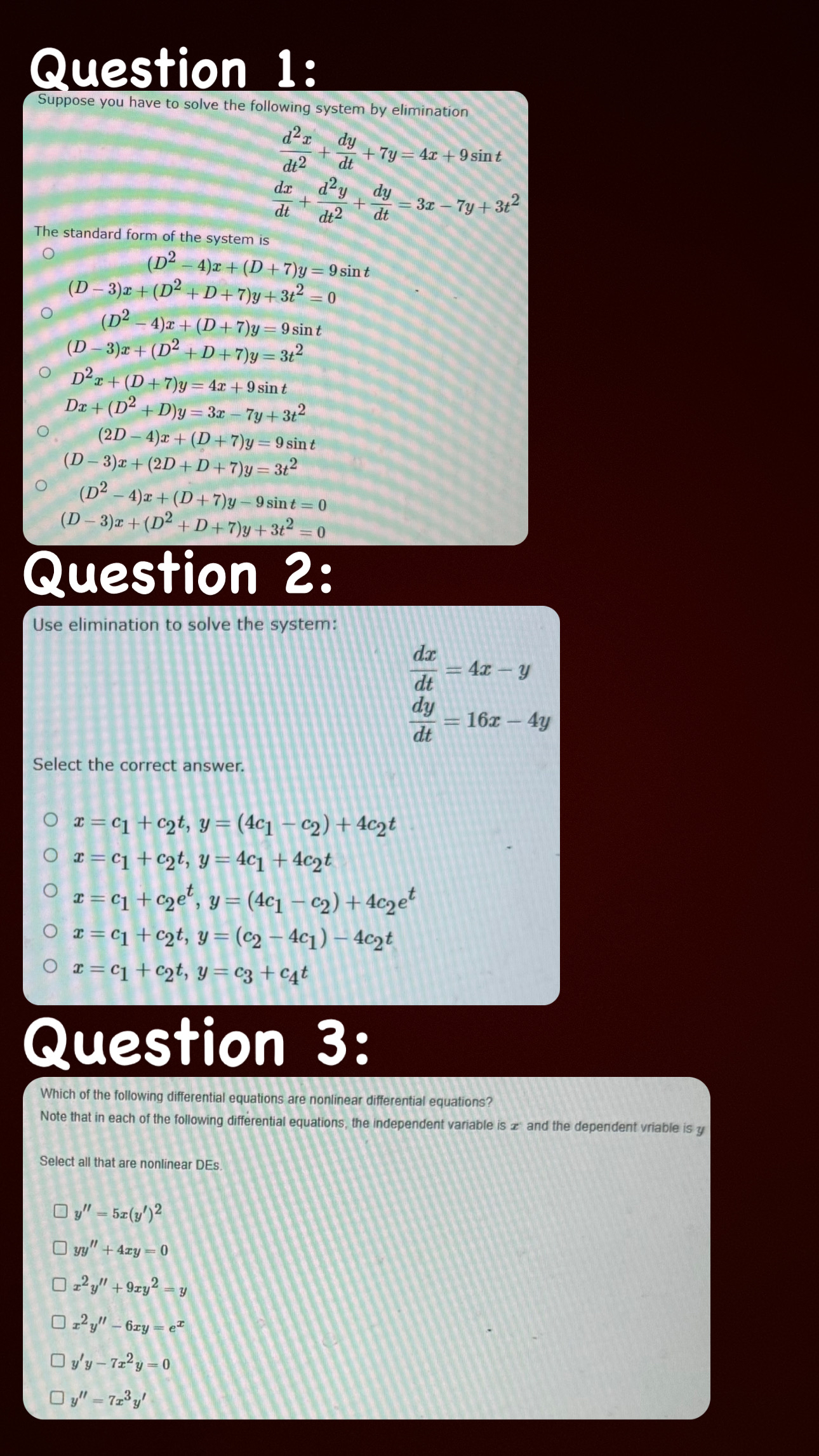 Solved Question 1:Suppose you have to solve the following | Chegg.com