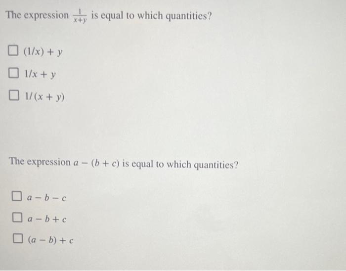 Solved The expression is equal to which quantities? x+y | Chegg.com