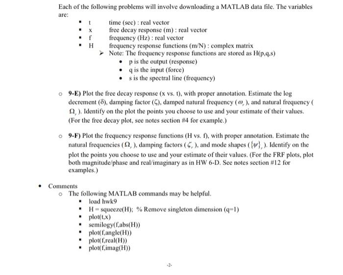 Solved Each of the following problems will involve | Chegg.com