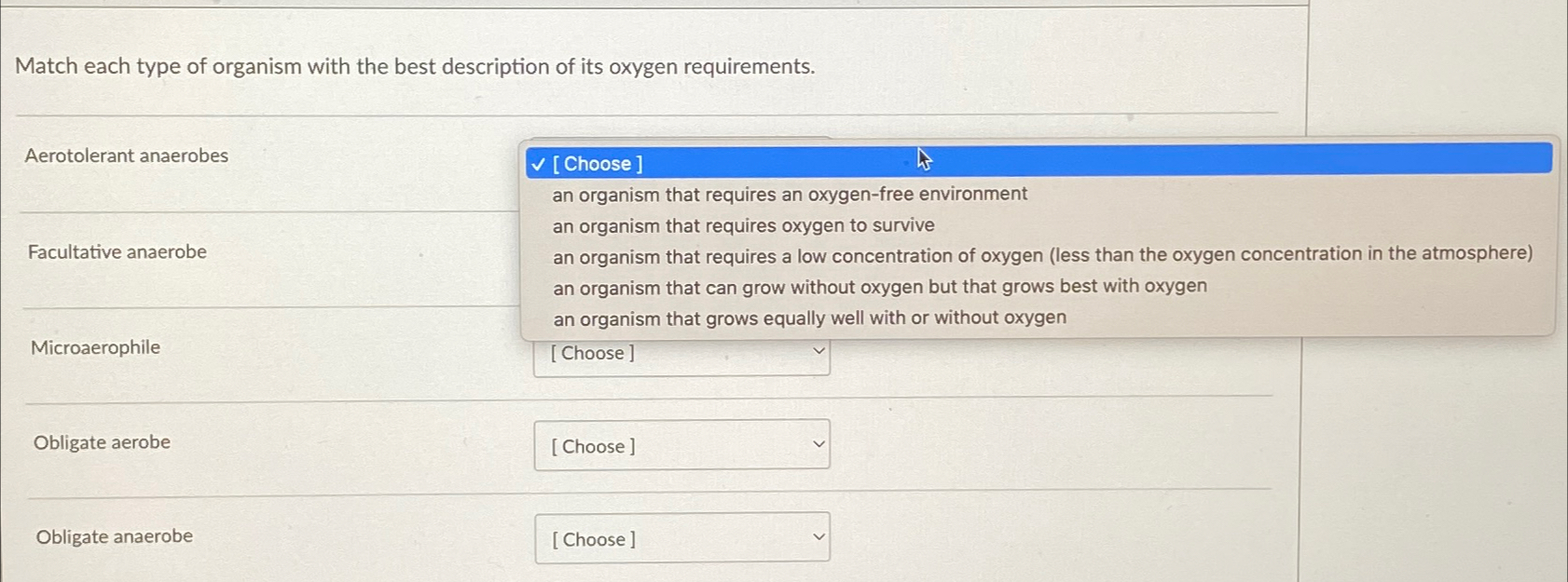Solved Match each type of organism with the best description | Chegg.com