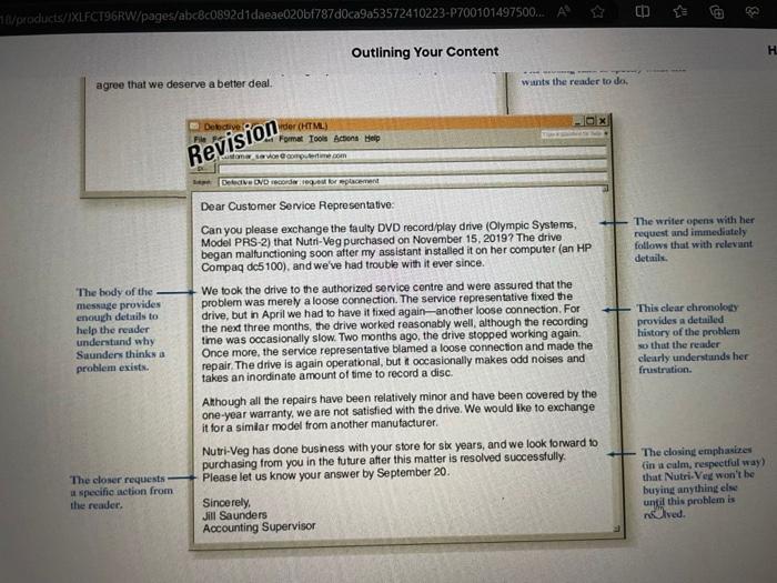 Solved 4.9 Message Organization: Outlining Your Content | Chegg.com