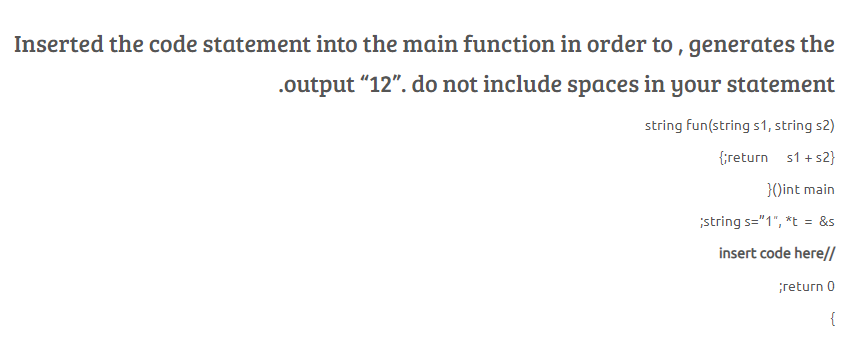 Solved Inserted the code statement into the main function in | Chegg.com