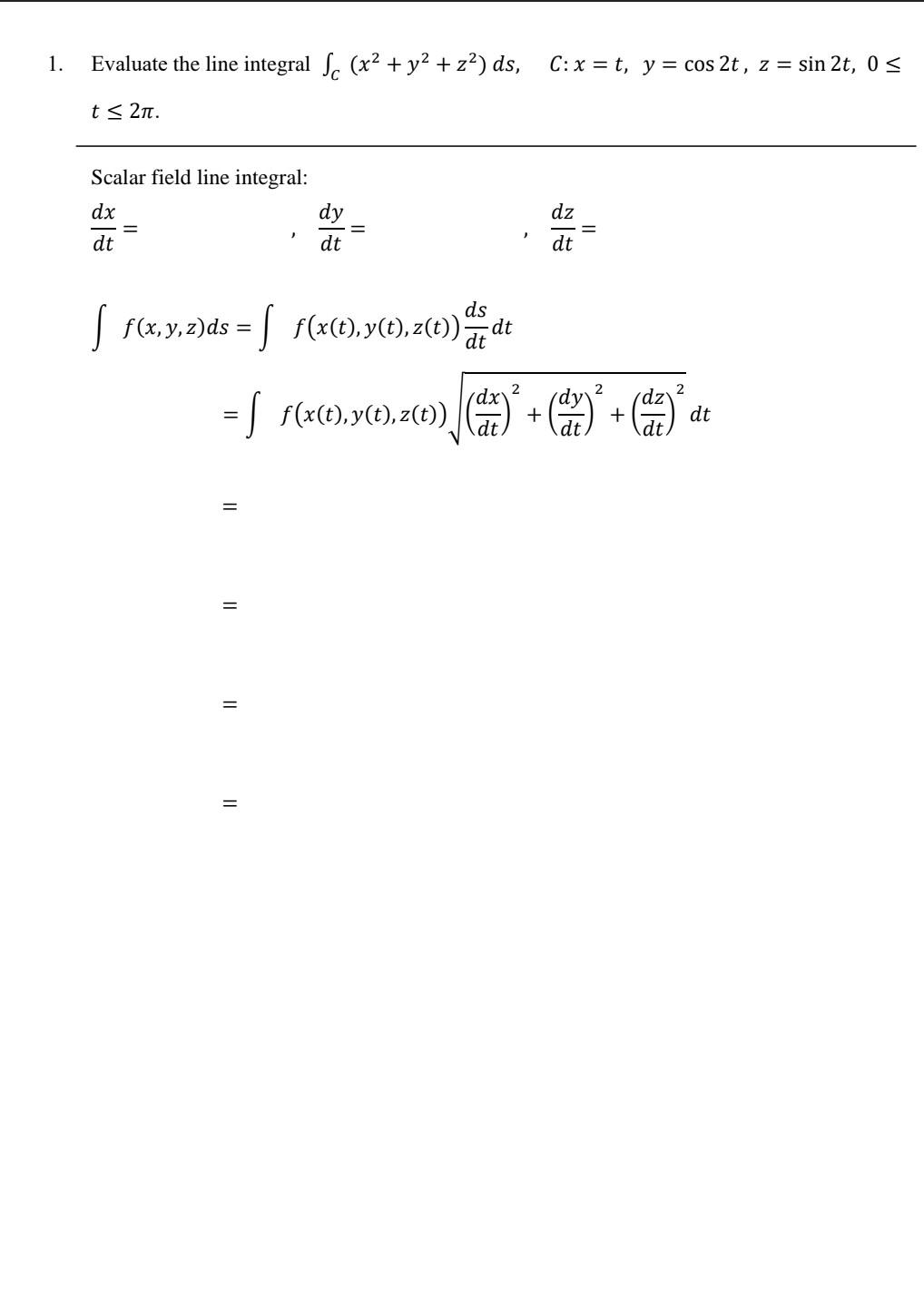 Solved Evaluate the line integral | Chegg.com