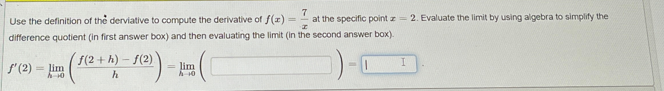 Solved Use the definition of the derviative to compute the | Chegg.com