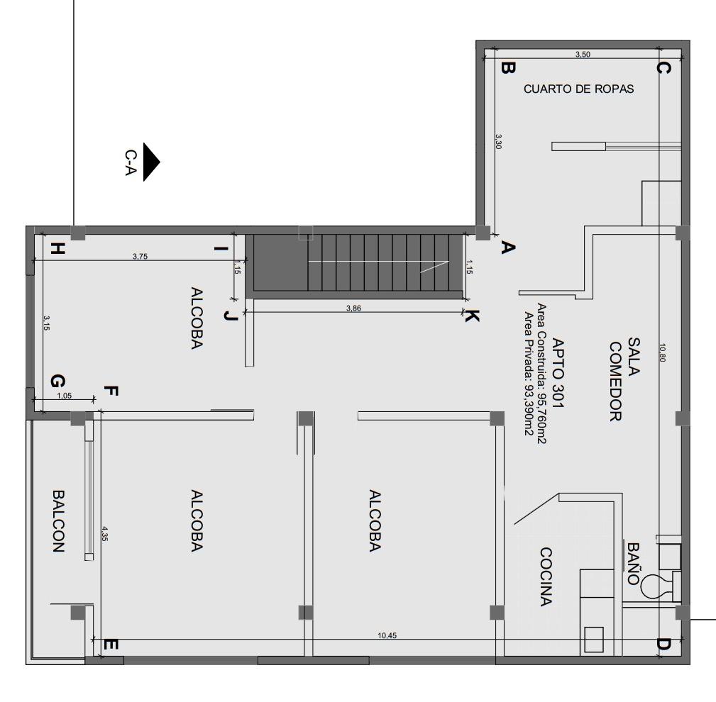 Solved From the following plan of an apartment, make a | Chegg.com