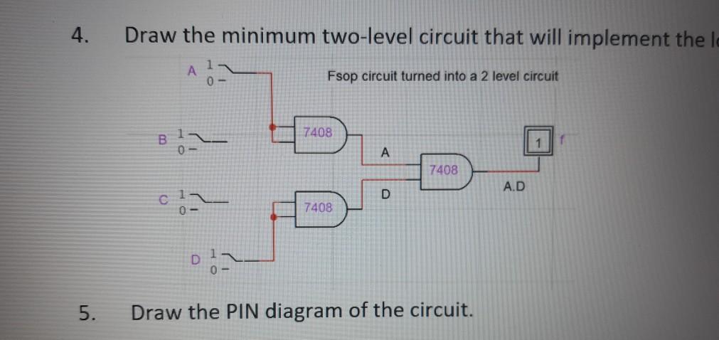 Solved how do I draw the pin diagram for this circuit ? | Chegg.com