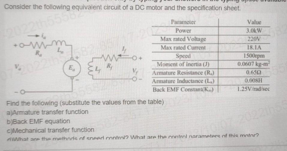 Solved Consider the following equivalent circuit of a DC | Chegg.com
