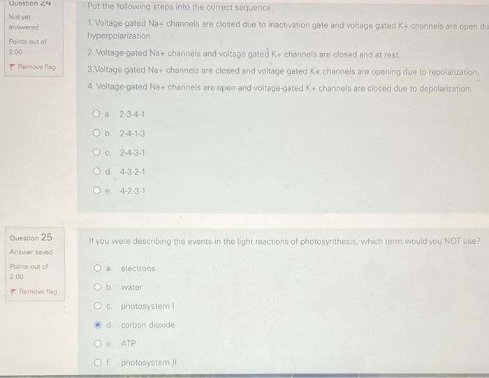 Solved Put the following steps into the correct sequence. 1. | Chegg.com