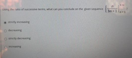 Solved Using the ratio of successive terms, what can you | Chegg.com