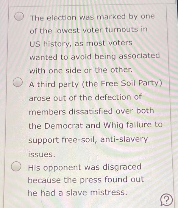 How did the 1848 election that brought Zachary Taylor | Chegg.com