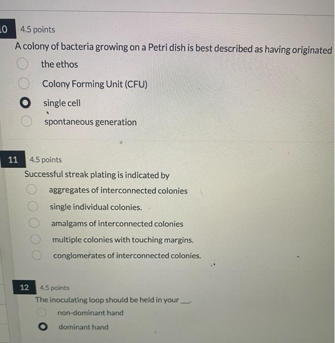 Solved A colony of bacteria growing on a Petri dish is best | Chegg.com