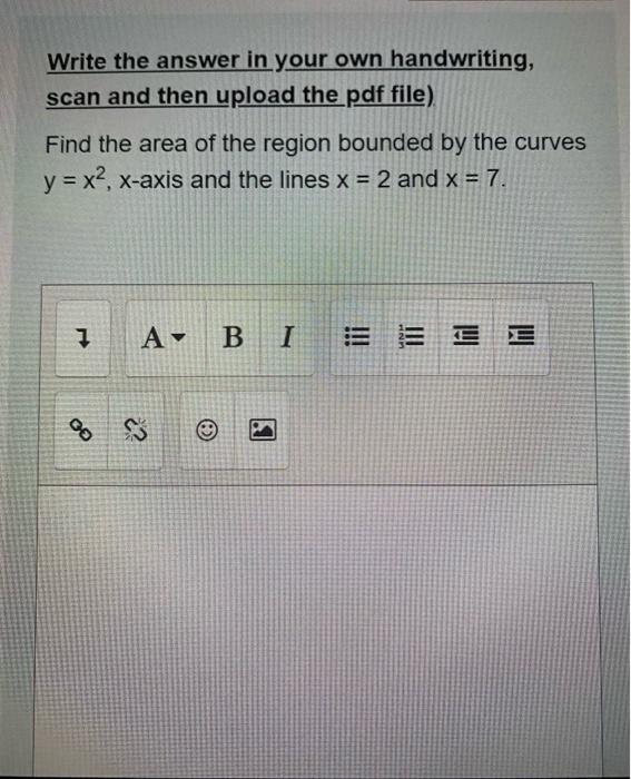 Solved Write the answer in your own handwriting, scan and | Chegg.com