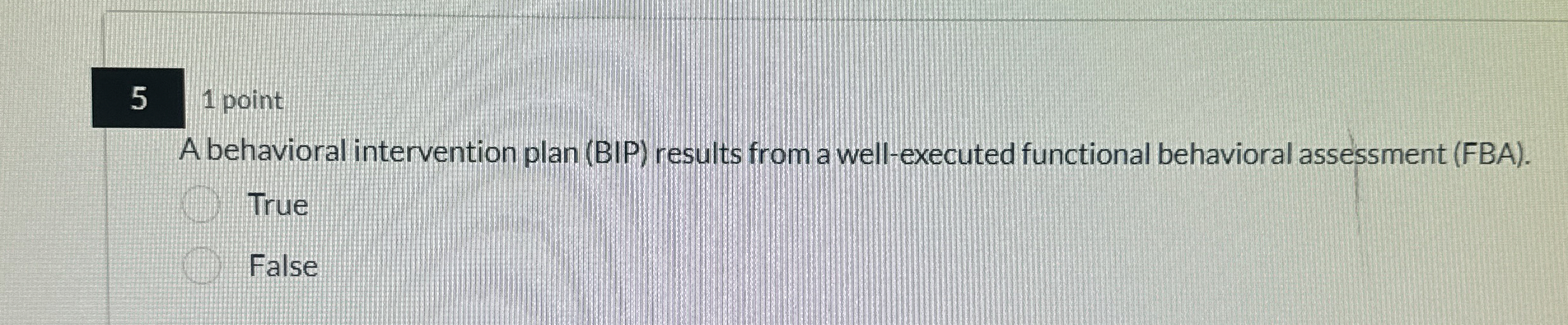 Solved 51 ﻿pointA behavioral intervention plan (BIP) | Chegg.com