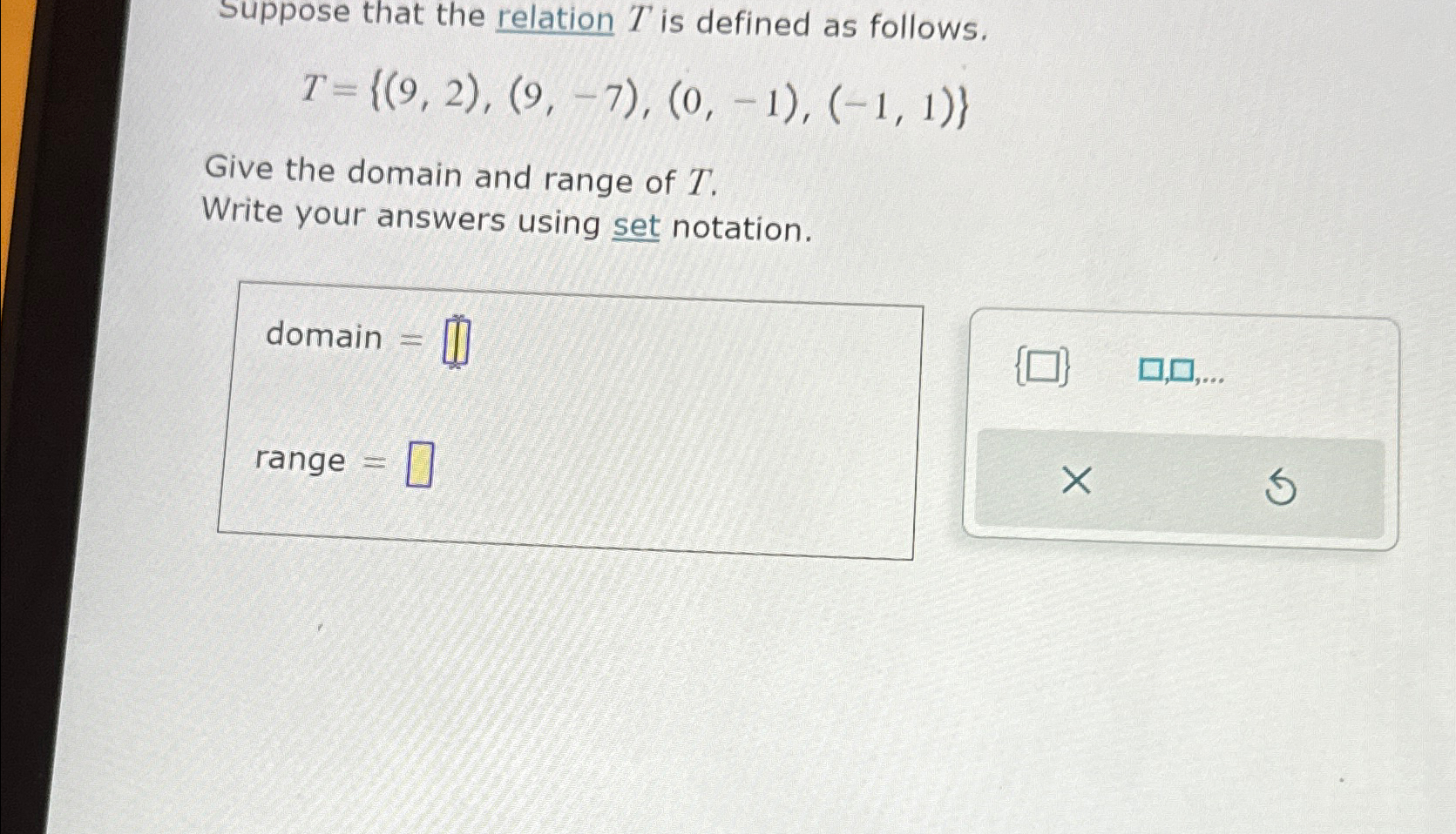 Solved Suppose that the relation T ﻿is defined as | Chegg.com