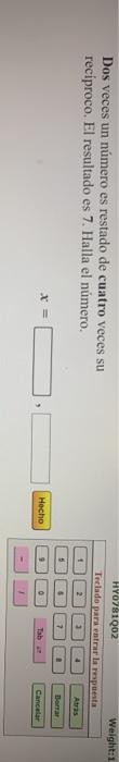 Solved Twice A Number Is Subtracted From Its Reciprocal Four