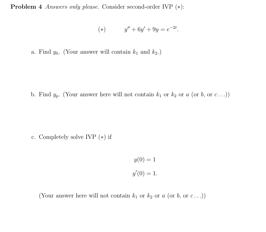 Solved Problem 4 ﻿Answers only please. Consider second-order | Chegg.com