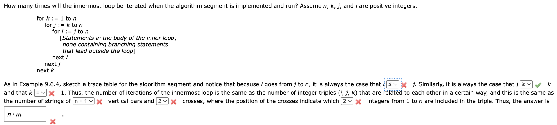 Solved How many times will the innermost loop be iterated | Chegg.com