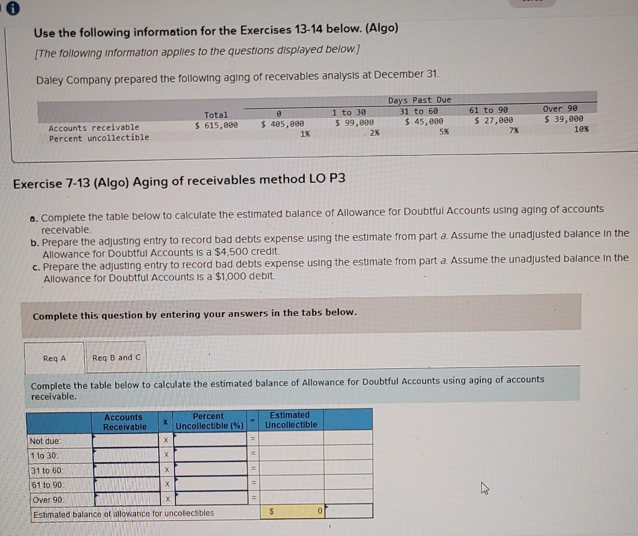 Solved Use the following information for the Exercises 13-14 | Chegg.com