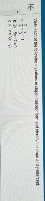 Solved Write each of the following equations in | Chegg.com