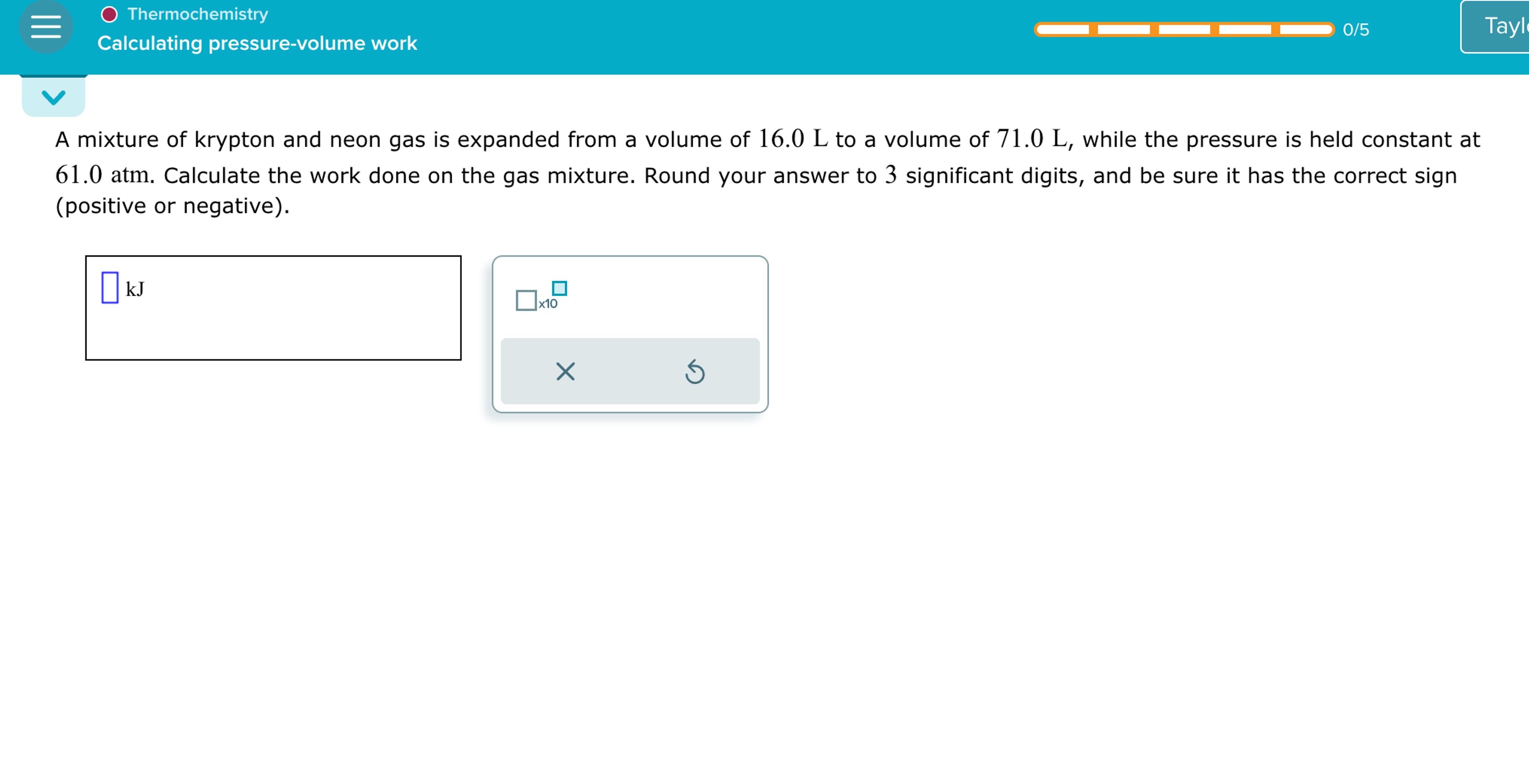 Solved A mixture of krypton and neon gas is expanded from a | Chegg.com