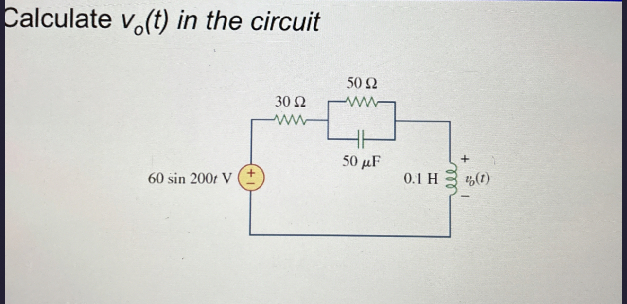 Solved Calculate vo(t) ﻿in the circuit Shoe each and every | Chegg.com
