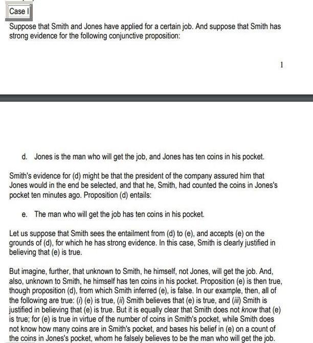 Is Justified True Belief Knowledge? Edmund L. Gettier | Chegg.com