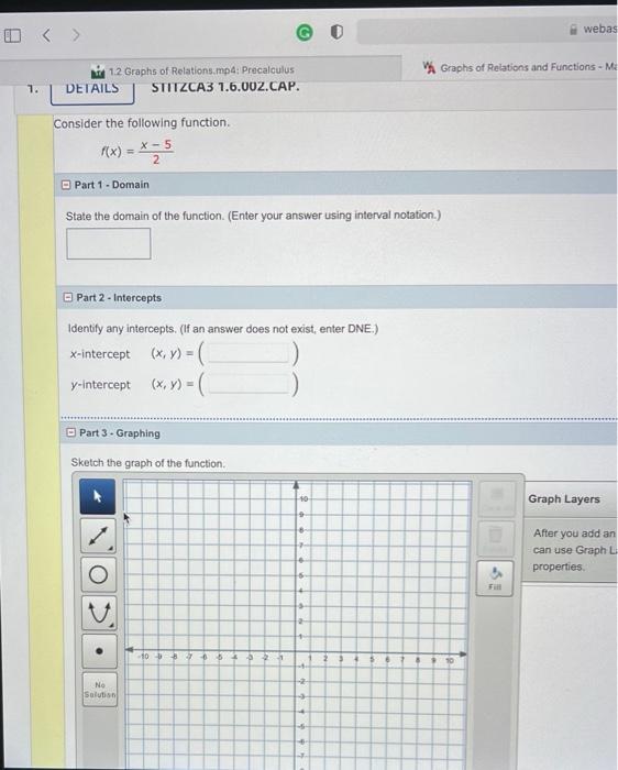 Solved Consider the following function. f(x)=2x−5 Part | Chegg.com