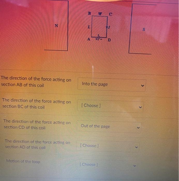 Solved the rectangular coil with corners labeled ABCD, has | Chegg.com