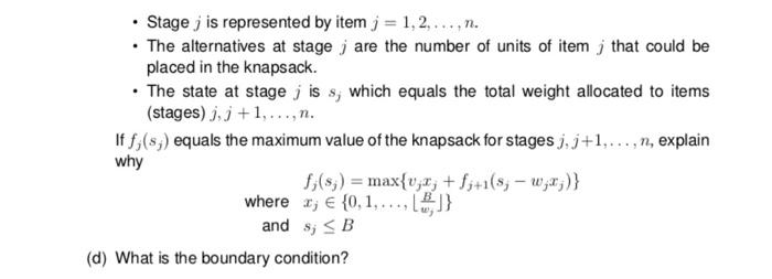 Solved The Integer Knapsack Problem. In this variant of the | Chegg.com