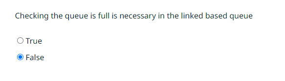 Solved Checking the queue is full is necessary in the linked | Chegg.com