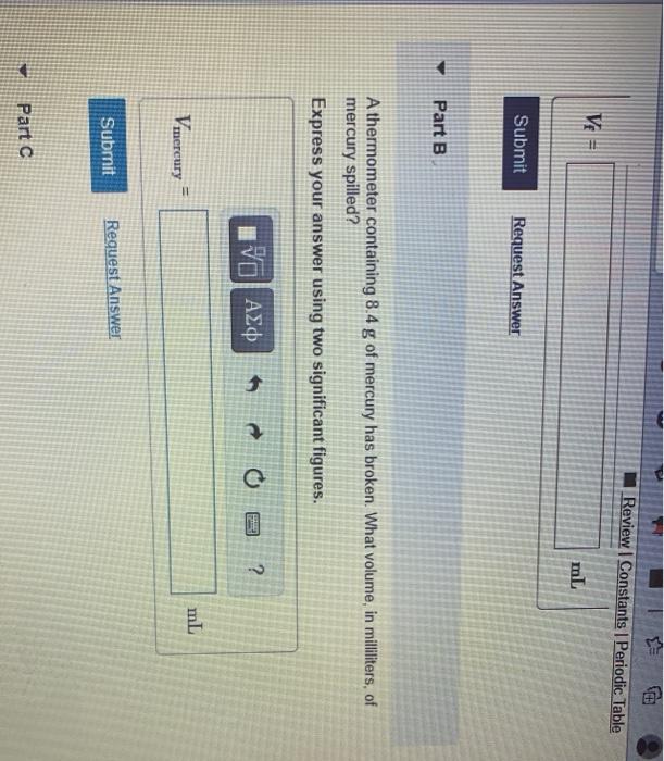 Solved Review Constants Periodic Table VE mL Submit Request | Chegg.com