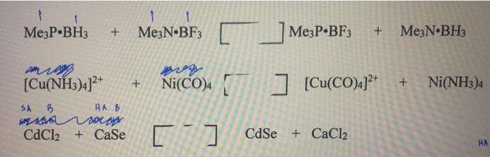 Solved use hsab to figure out which way each rxn goes.please | Chegg.com