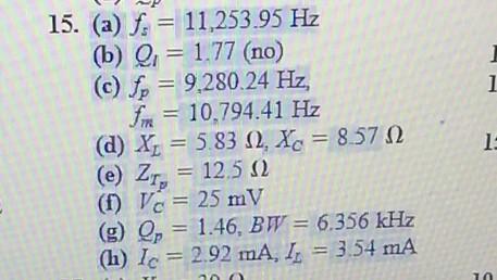 Solved Asproximate 14. For the parallel resonant network of | Chegg.com