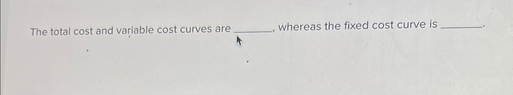 Solved The total cost and variable cost curves are whereas | Chegg.com