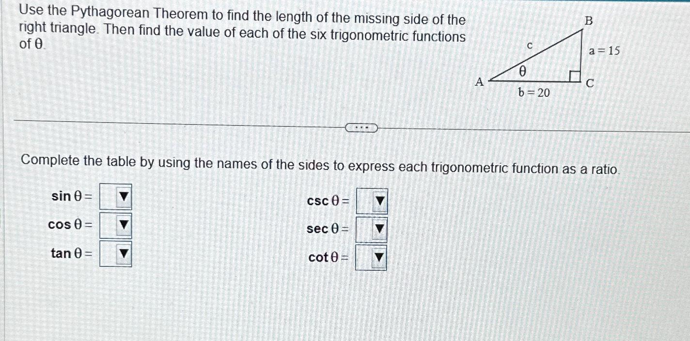 Solved Use the Pythagorean Theorem to find the length of the | Chegg.com
