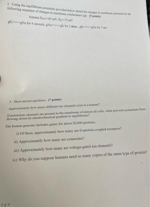 2. Using the equilibrium potentials provided below | Chegg.com