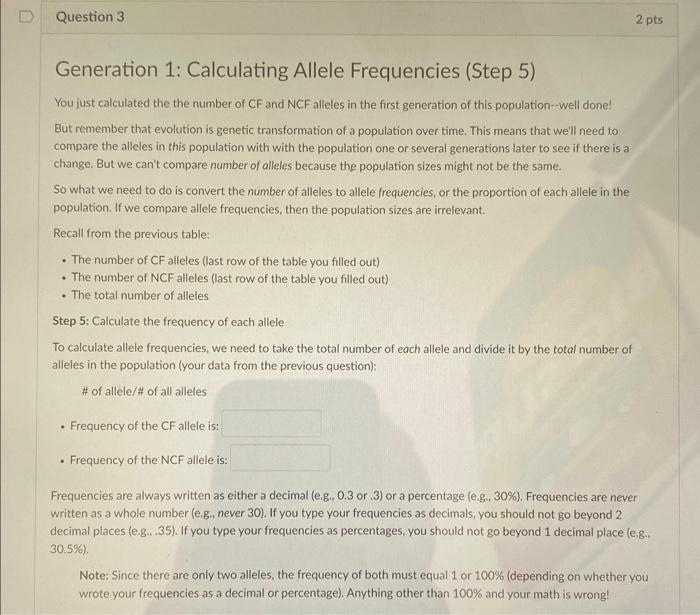 You just calculated the the number of CF and NCF | Chegg.com