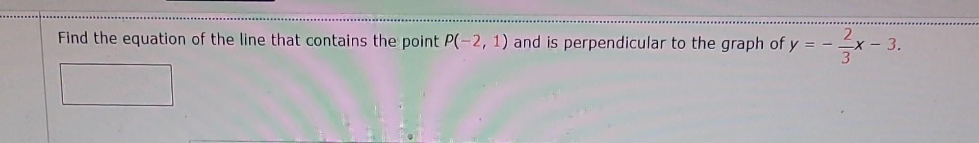 Solved Find the equation of the line that contains the point | Chegg.com