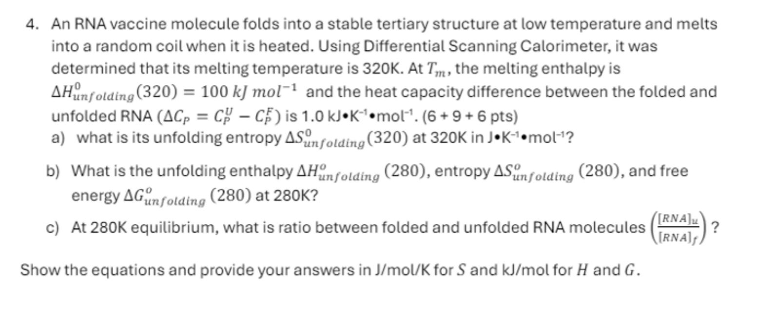 Solved An RNA vaccine molecule folds into a stable tertiary | Chegg.com